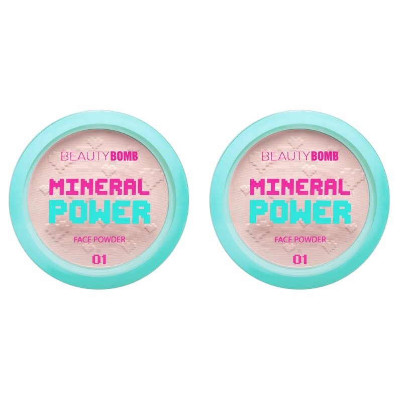 Минеральная пудра для лица Beauty Bomb тон 01, 9г, 2 шт