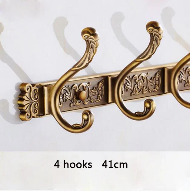 Крючки для халатов Tuqiu, медь, набор из 3/4/5/6 штук 4 hooks
