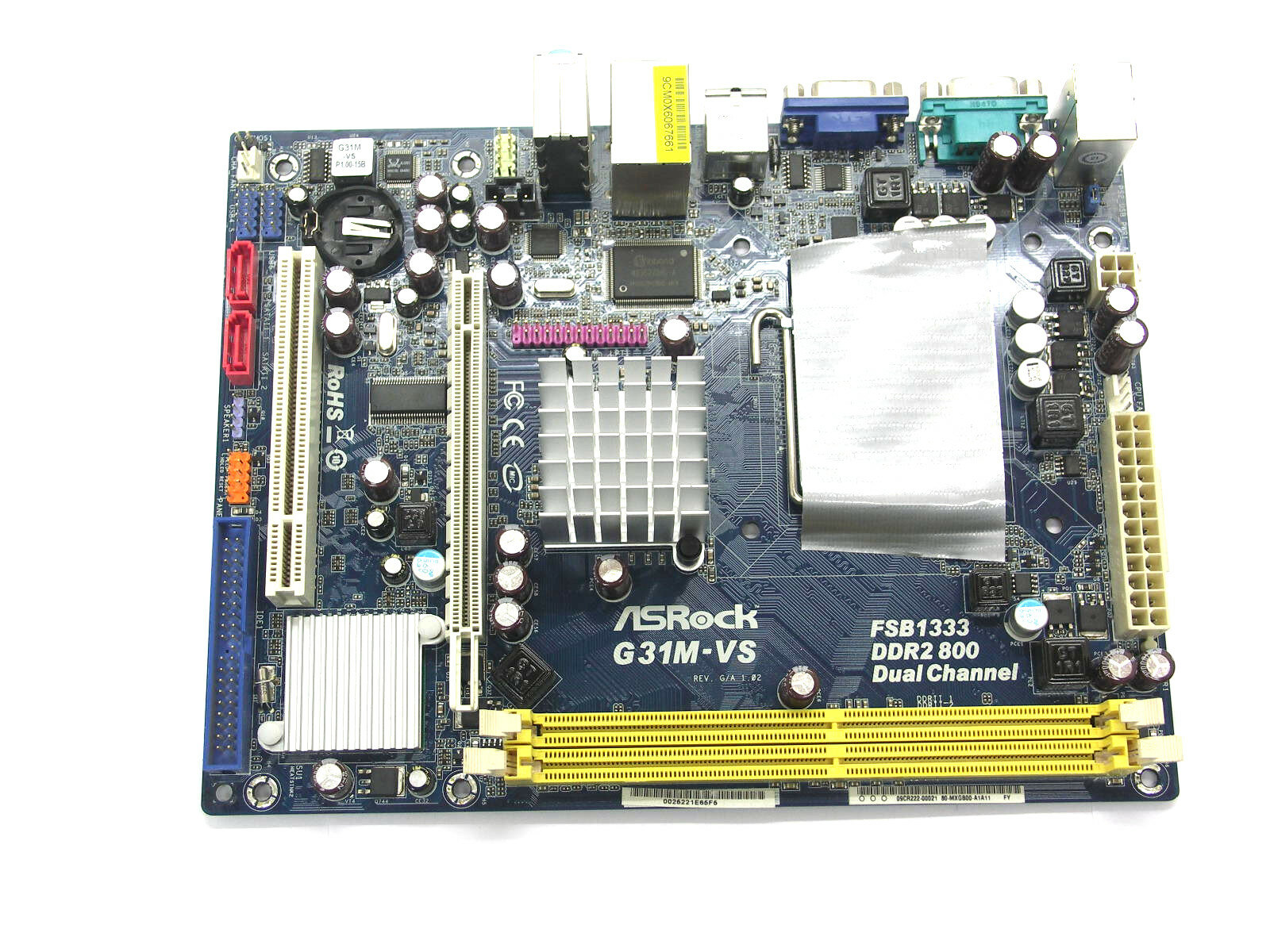 Материнская плата S-775 ASrock G31M-VS REV.G/A 1.02, G31/SVGA/2xDDR2/SATA/Sb/Lan/ATX