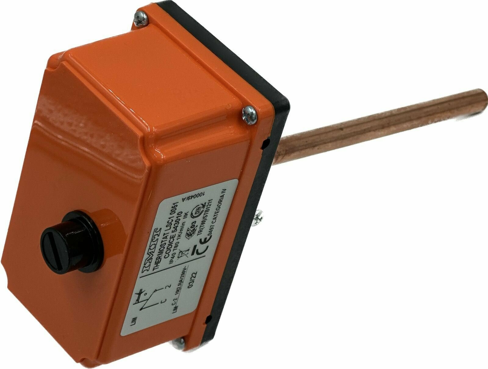 Термостат аварийный IMIT 543010/B можно выставить температуру срабатывания 90-110