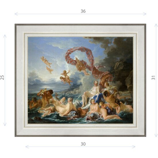 Картина Декор Депо Франсуа Буше Рождение и триумф Венеры Матовая бумага в раме, без стекла 31х36 см