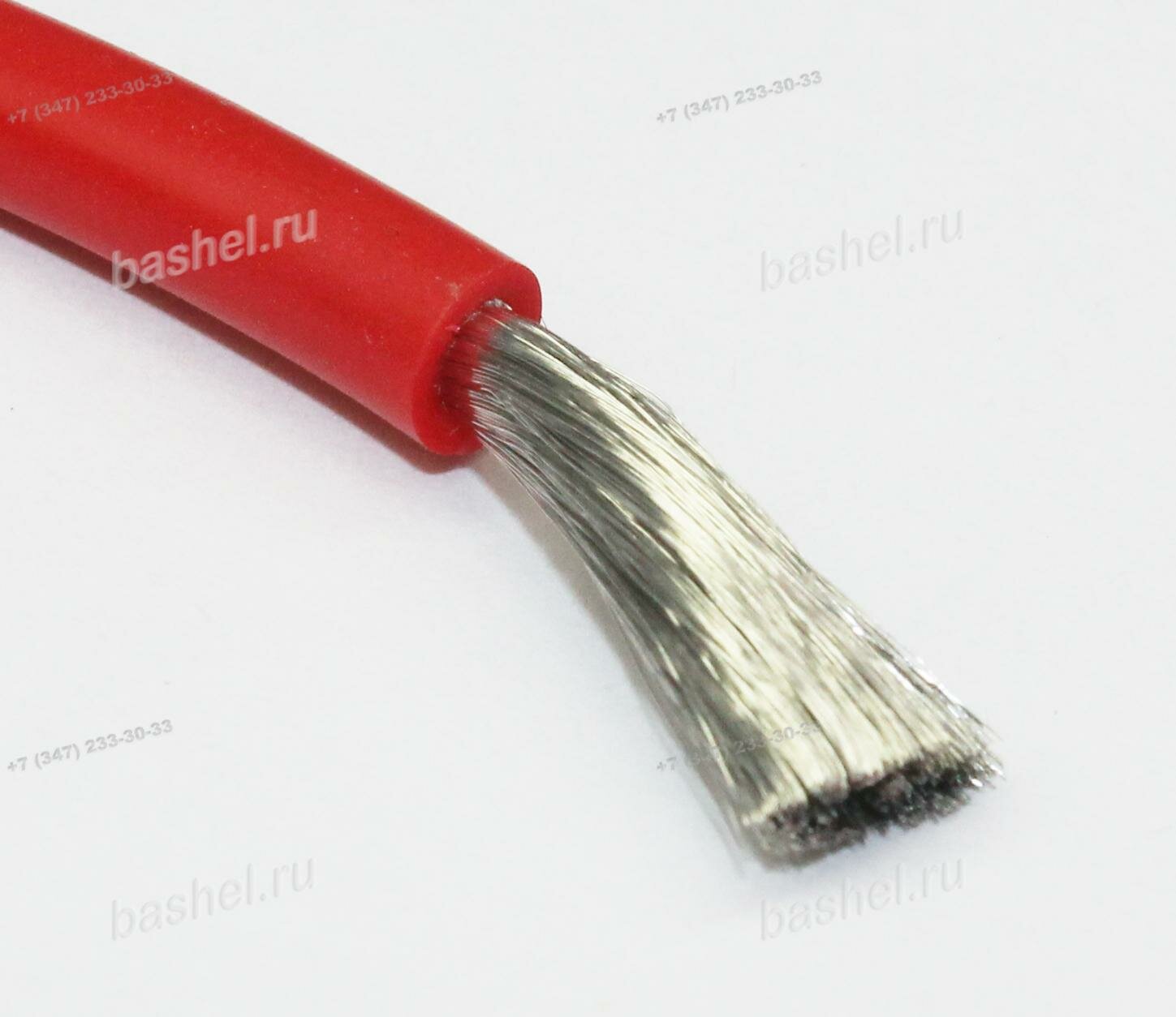 Провод силиконовый силовой 5 кв. мм (10AWG) 200°C красный (медь луженая)