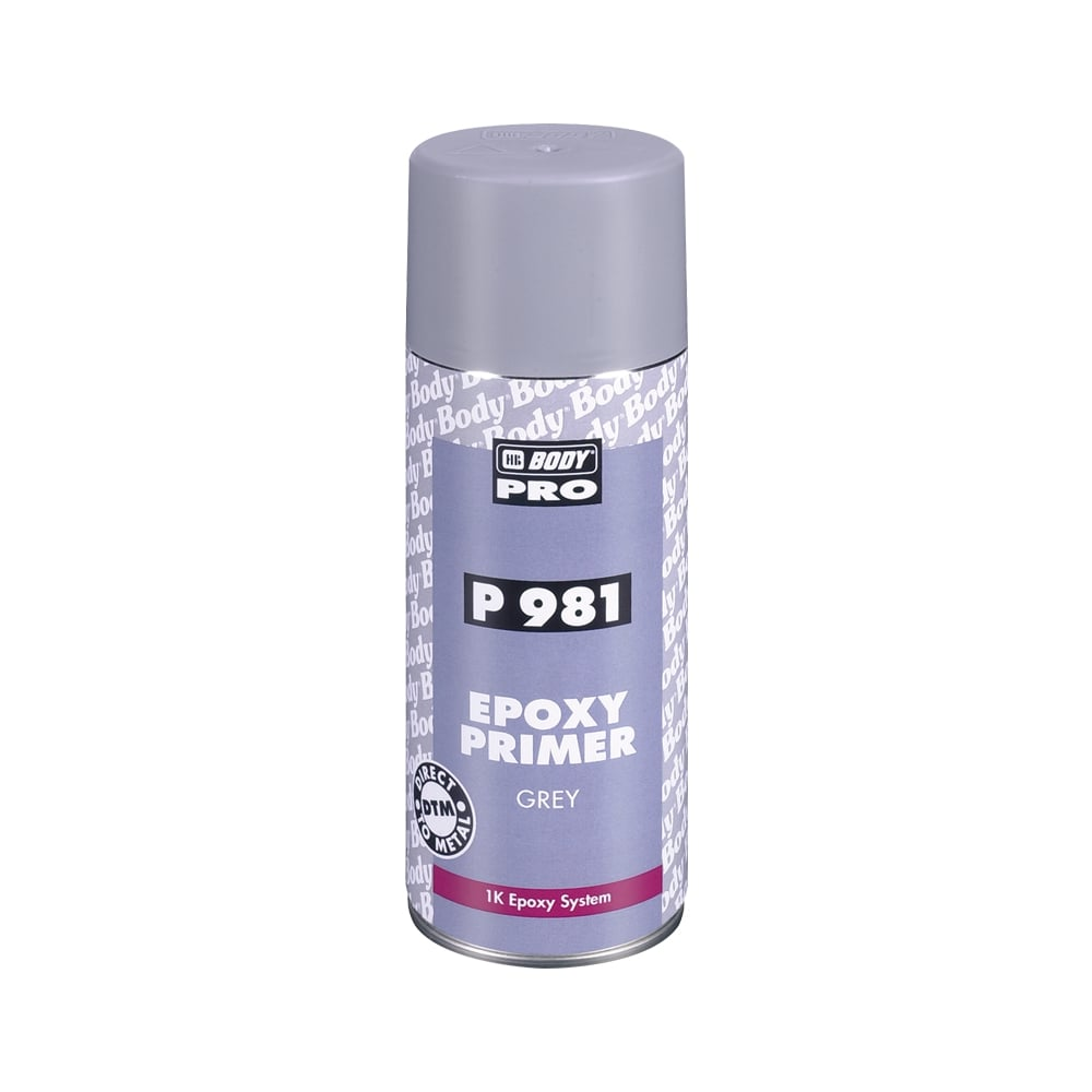 BODY 510.07.0007.0 аэрозольный грунт body pro p981 epoxy primer 1k сер. 0,4 л быстросохнущ 1к эпокс грунт