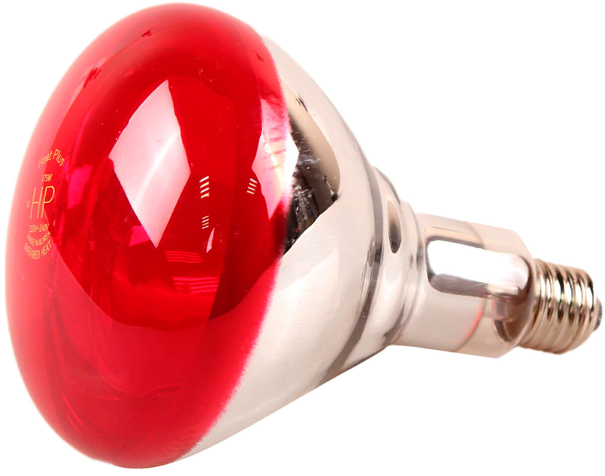 Лампа инфракрасная JK Lighting E27 R125 закаленное стекло красная 175 Вт NEW