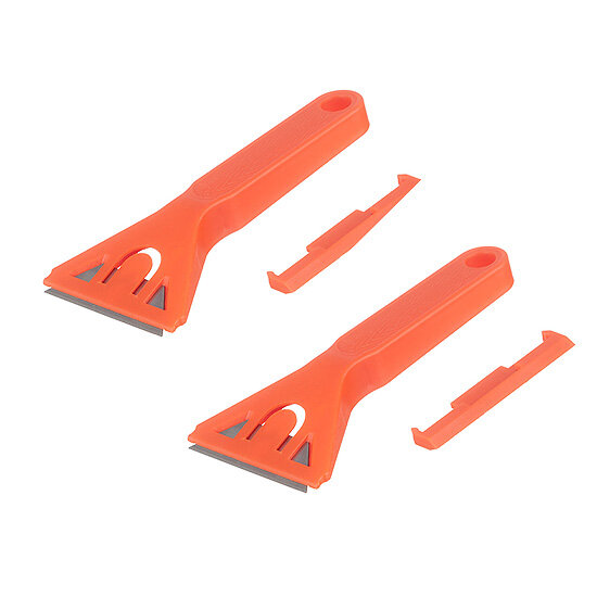 Скребок для стекла 60 мм с пластиковой ручкой (2 шт.)