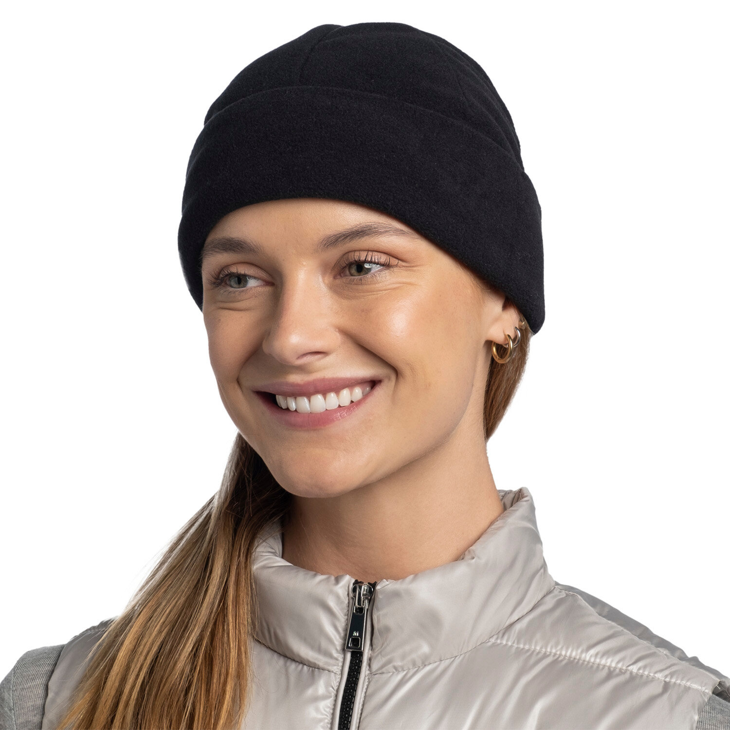 Шапка Buff Polar prints hat для взрослых и детей, размер OneSize, solid black — фото 1