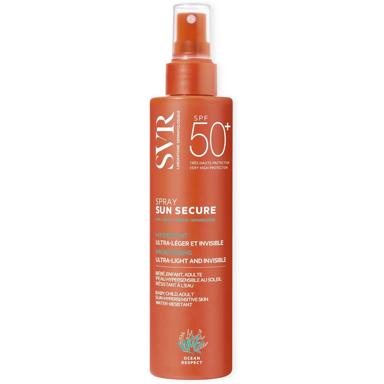 SVR Легкий увлажняющий спрей "Безопасное солнце" SPF50+, 200 мл