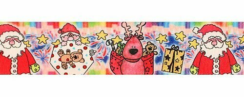 Лента репсовая "Новый год" (4см) 18,29 метра col.11