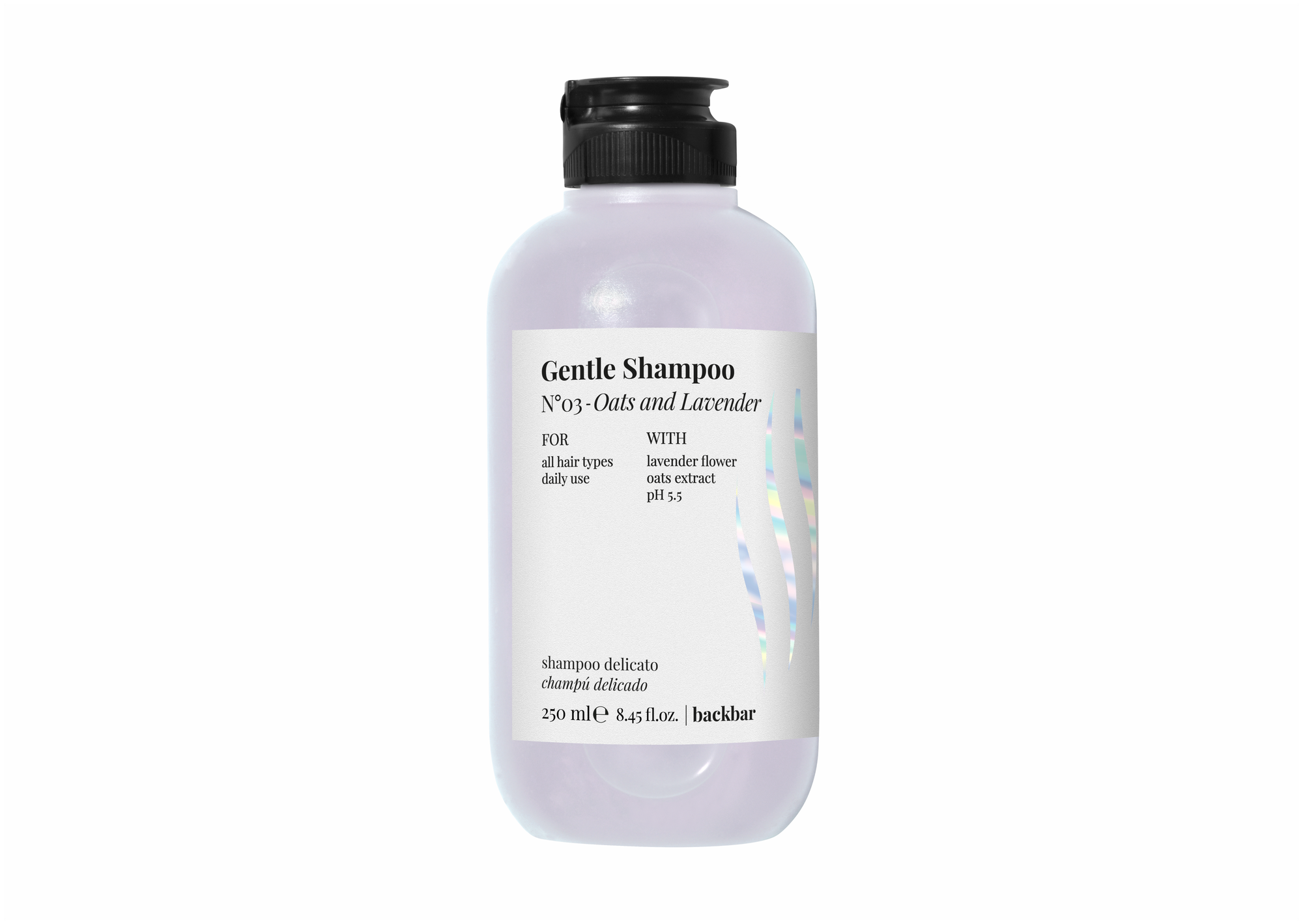 Шампунь FarmaVita BACK BAR GENTLE №03, лаванда и овес, ежедневный, 250мл