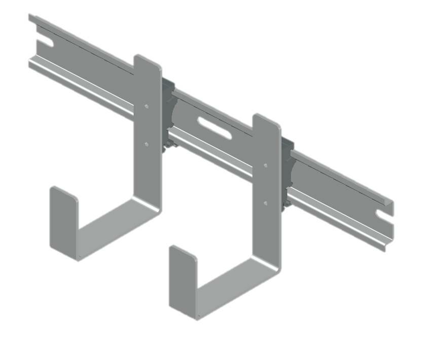 CPRO-KREP-AKB Кронштейн для крепления АКБ на DIN-рейку, 2 кронштейна из оцинкованной стали 2мм, с пластиковой крепежной частью, саморезы
