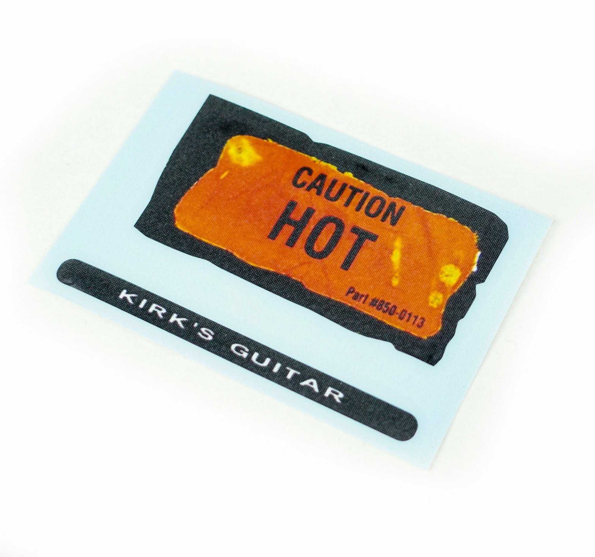 Наклейка для гитары "Caution hot (Kirk’s guitar)" Струнки. ру, оранжевый