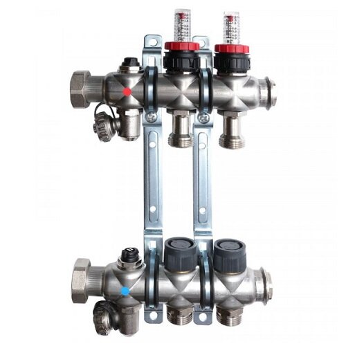 Коллекторная группа Oventrop 1" 2 выхода с расходомерами