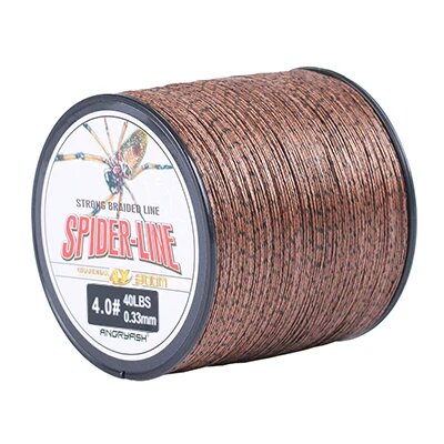 Angryfish 8-прядная плетенная леска 300/500 м многоцветная 0.15MM-18LB 500M, Camo Brown