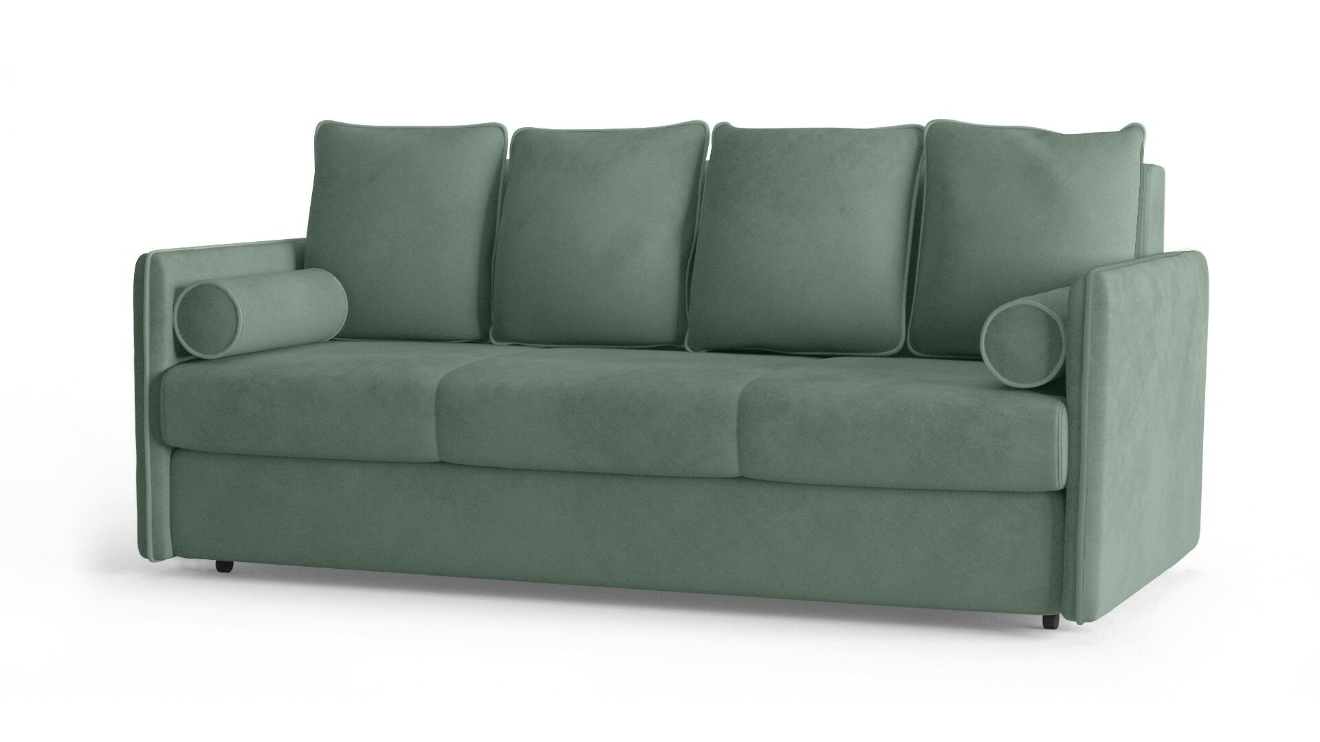 Диван Кардинал Лайт Vivaldi 10 NEW 208x94x80 см, зеленый Велюр, еврокнижка Фиеста