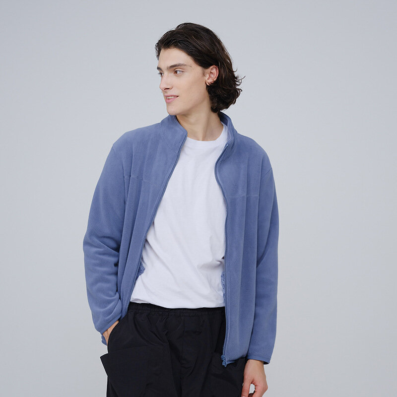 Уличные виды спорта, однотонная двусторонняя флисовая куртка, теплая куртка с воротником стойкой, утолщенная флисовая куртка для женщин на осень и зиму