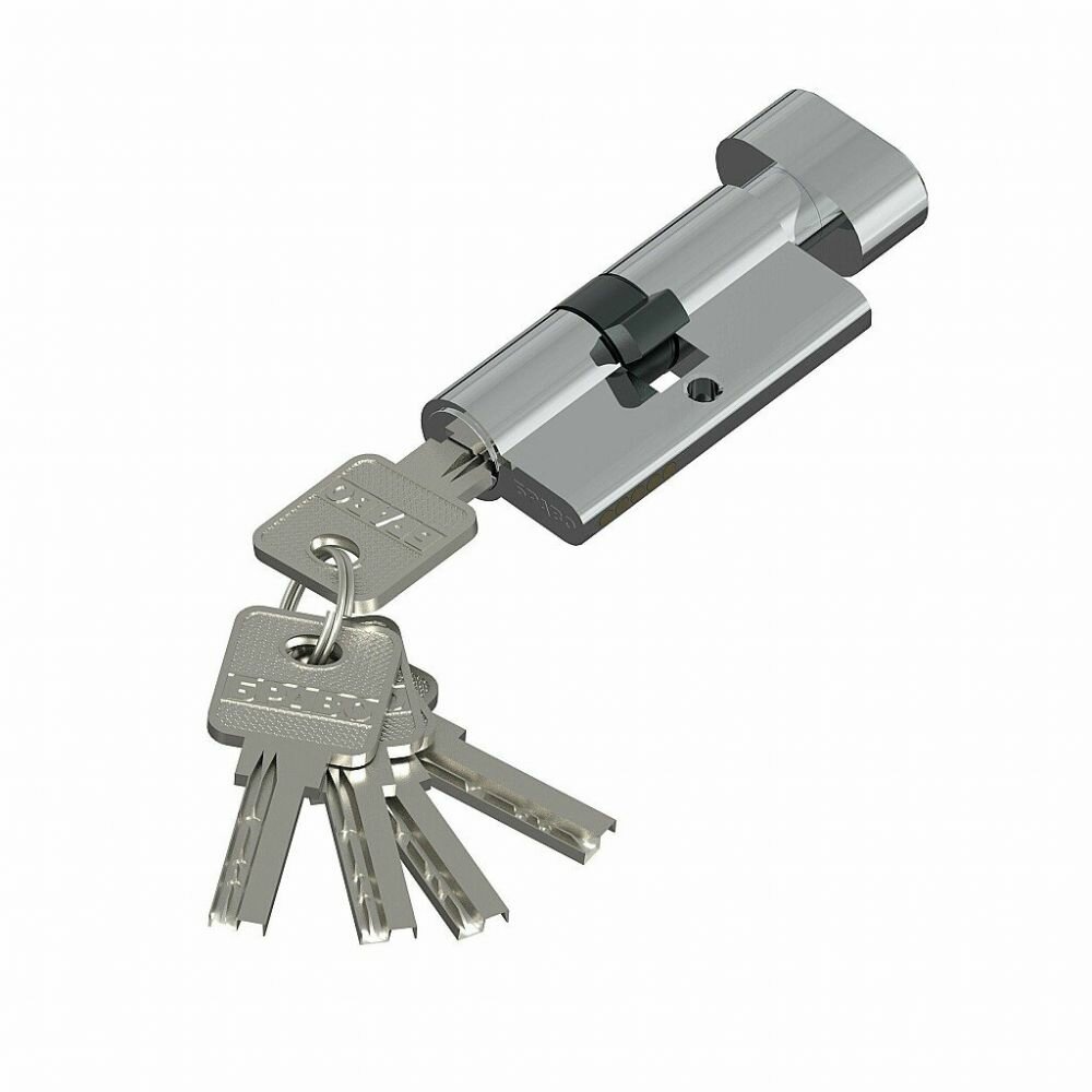 Дверной Цилиндр Bravo Bravo AЕF-60-30/30 C Хром для Межкомнатных Дверей / Браво.