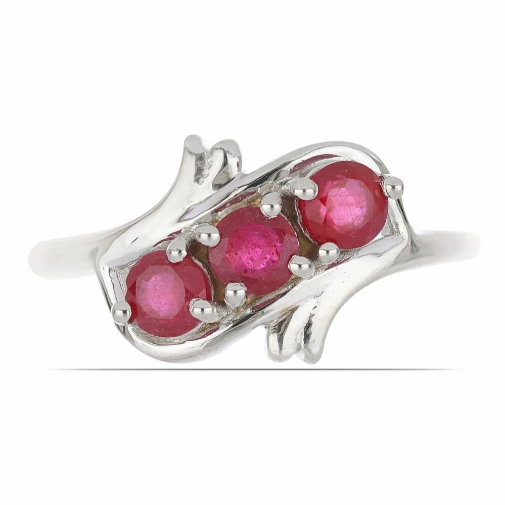 Кольцо дорожка Ювелирия, серебро, 925 проба, родирование, рубин