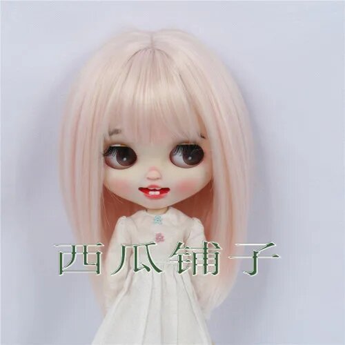 Парик для Blythe Little Ragdoll, цвет Meat (soft silk)