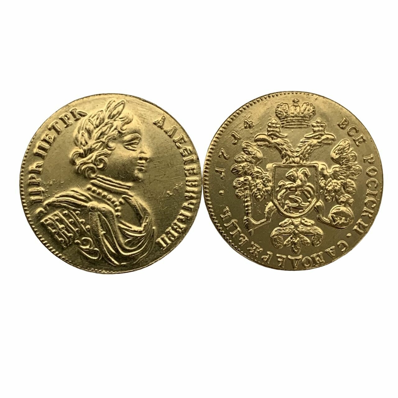 Двойной червонец 1714 года Петр l. Коллекционная монета Российской Империи.
