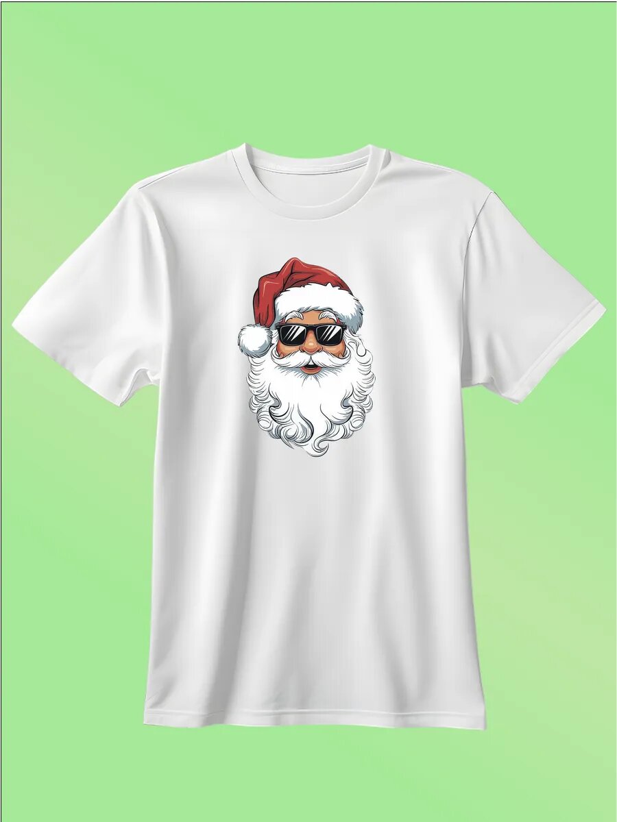 Футболка санта в очках