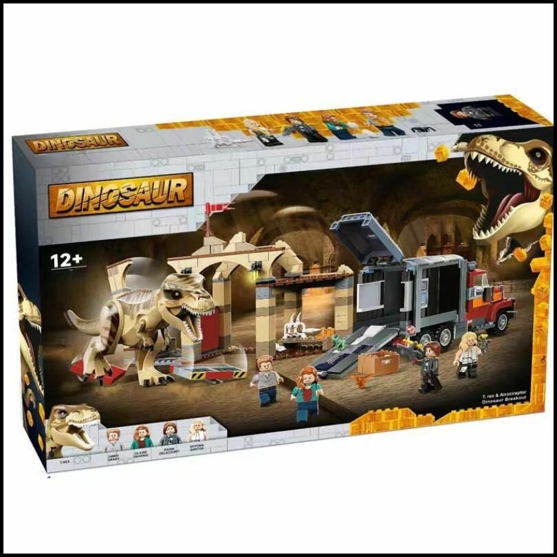 Динозавры, серии "Record of Tyrannosaurus Rex and Dinosaur Juvenile Escape", Совместимость 7008 466 PCS оительные блокиподарок на день рожденияРождество