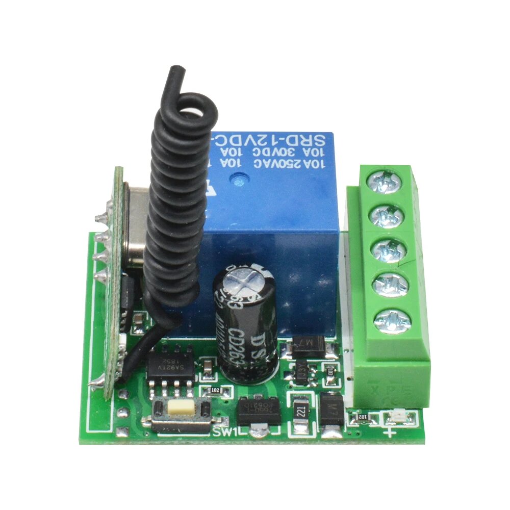 Реле 12V 10A 250VAC 315MHz Беспроводной пульт