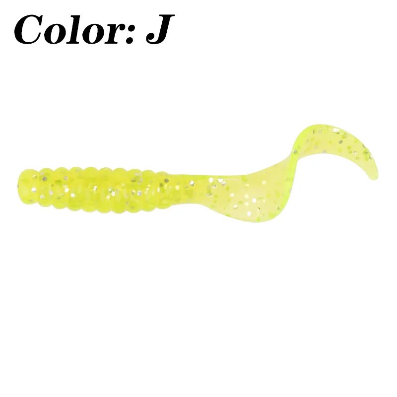 Проleurre, мягкие приманки, спиральный хвост, 10 шт. J