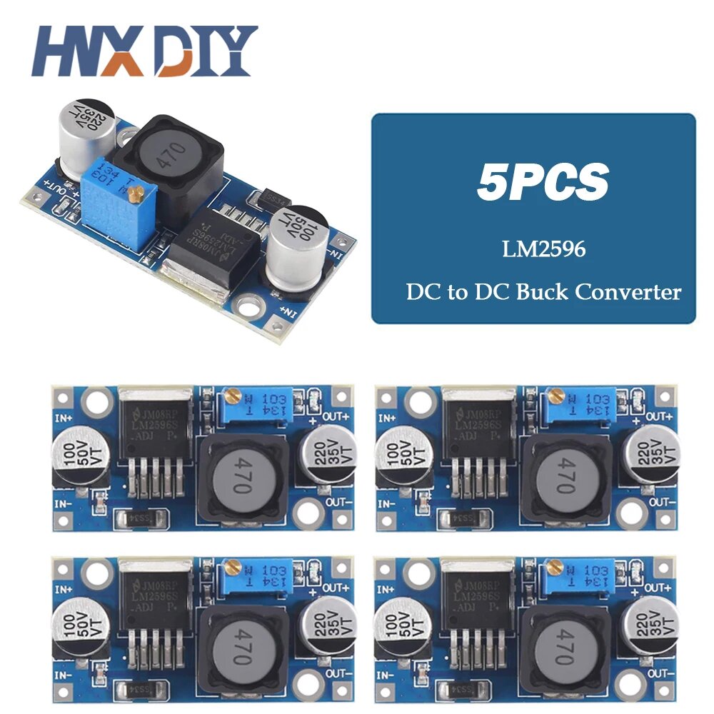 LM2596 DC-DC Buck Converter, 5шт