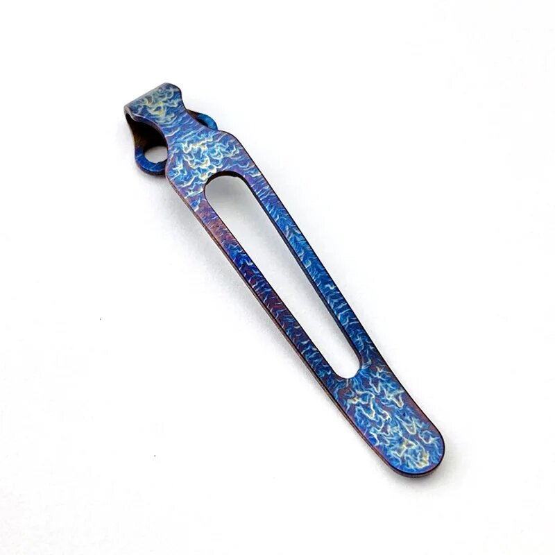 Жареный синий титановый карманный зажим для ножей Zero Tolerance / Kershaw Launch1 1pc Clip