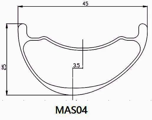 Velosa MAS01-29 Асимметричные карбоновые диски 29 дюймов 45mm width
