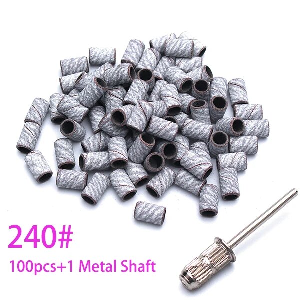 Насадки для маникюрного сверла Asweina 80/150/240 grit White 100pcs G240