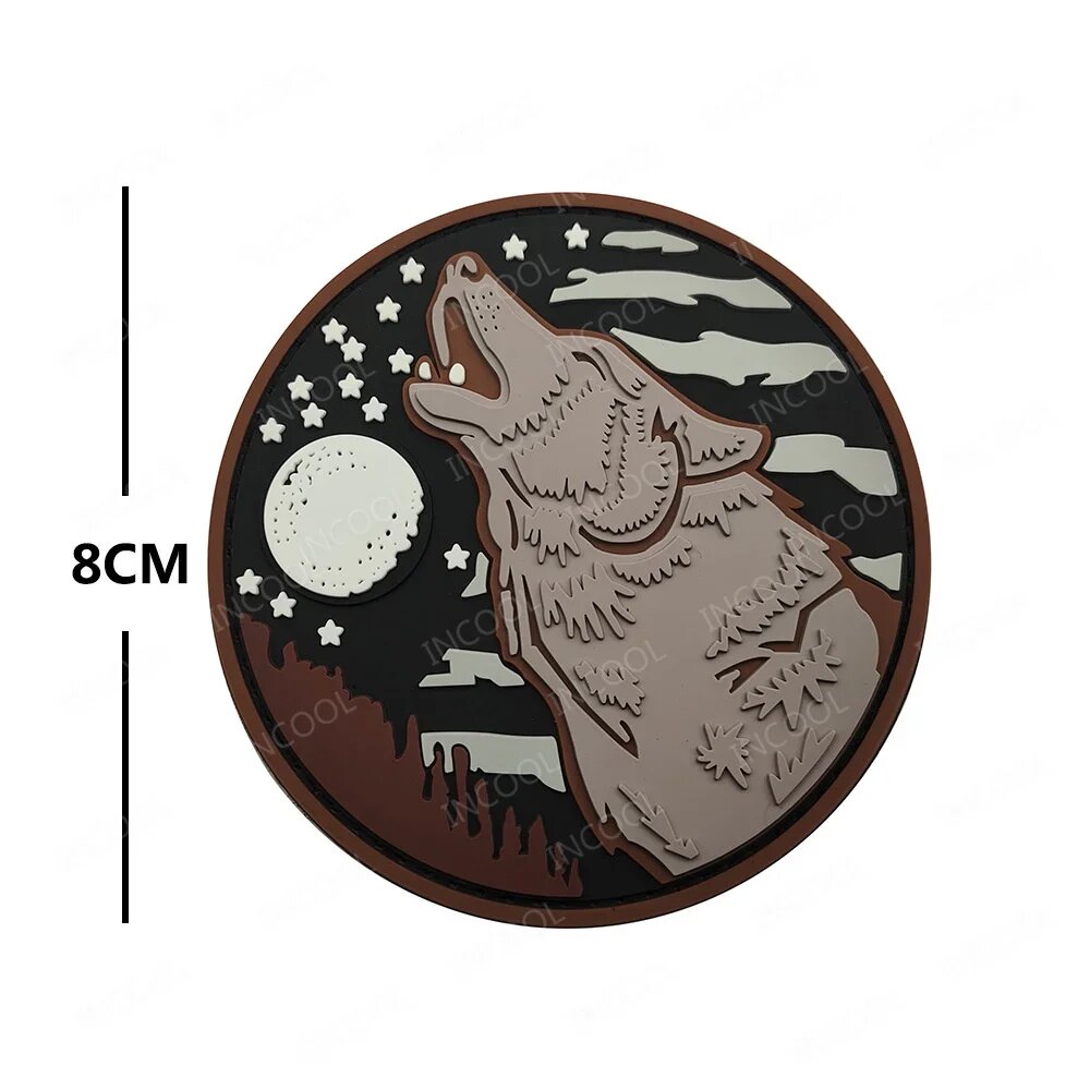 Круглая нашивка Викинг-Волк Valhalla 8 см 11 No Loop 8CM