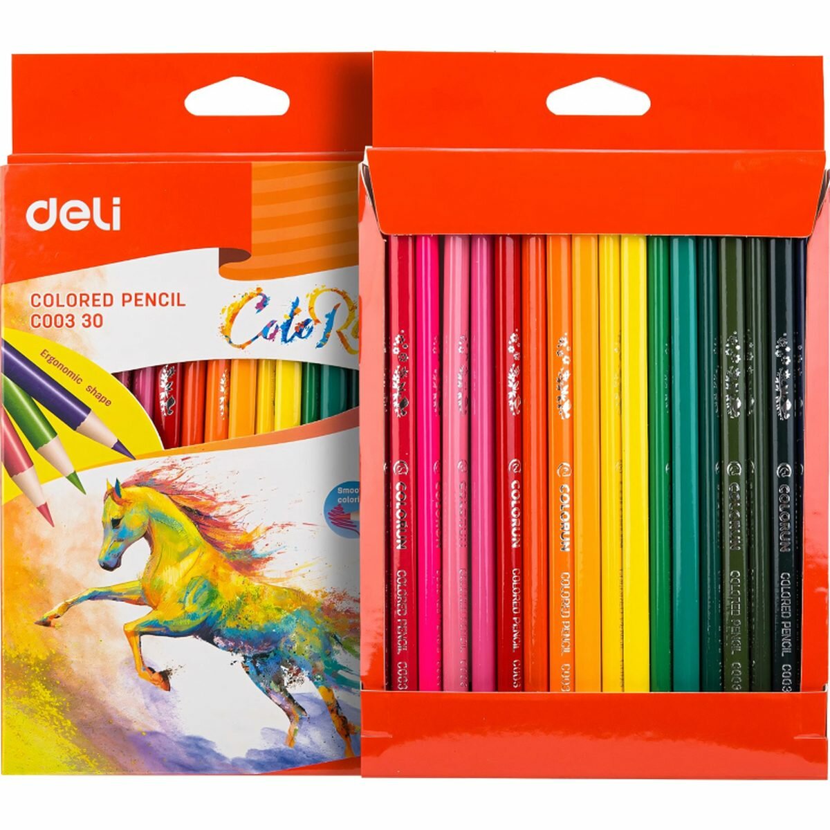 Карандаши цветные 36 цветов Deli ColoRun (L=175мм, 3гр), 48 уп.