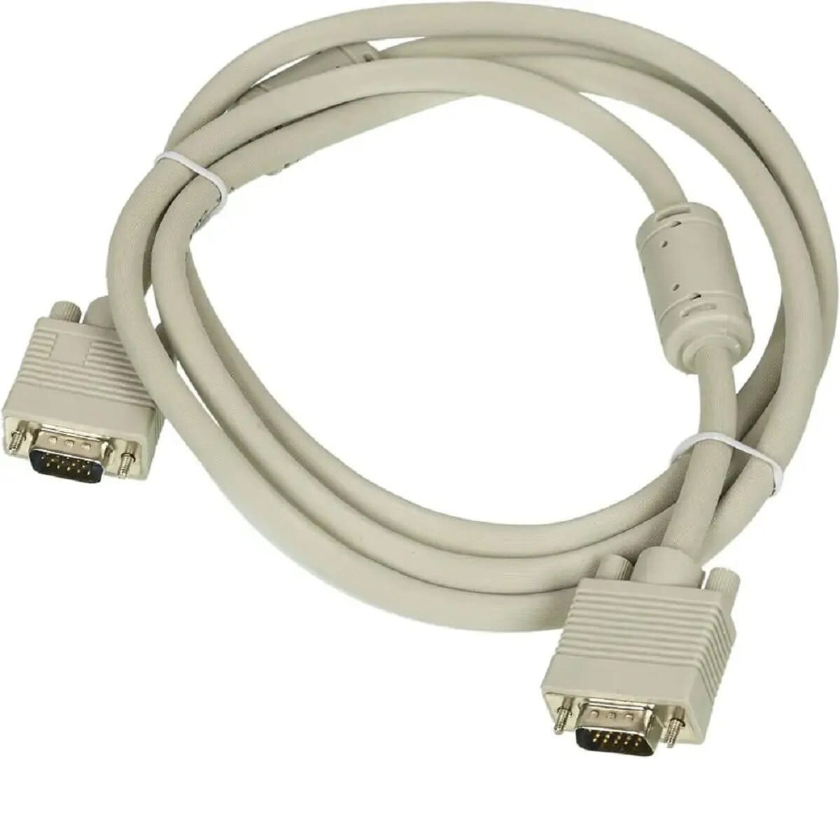 Кабель VGA VGA (m) - VGA (m), ферритовый фильтр , 1.8м, серый