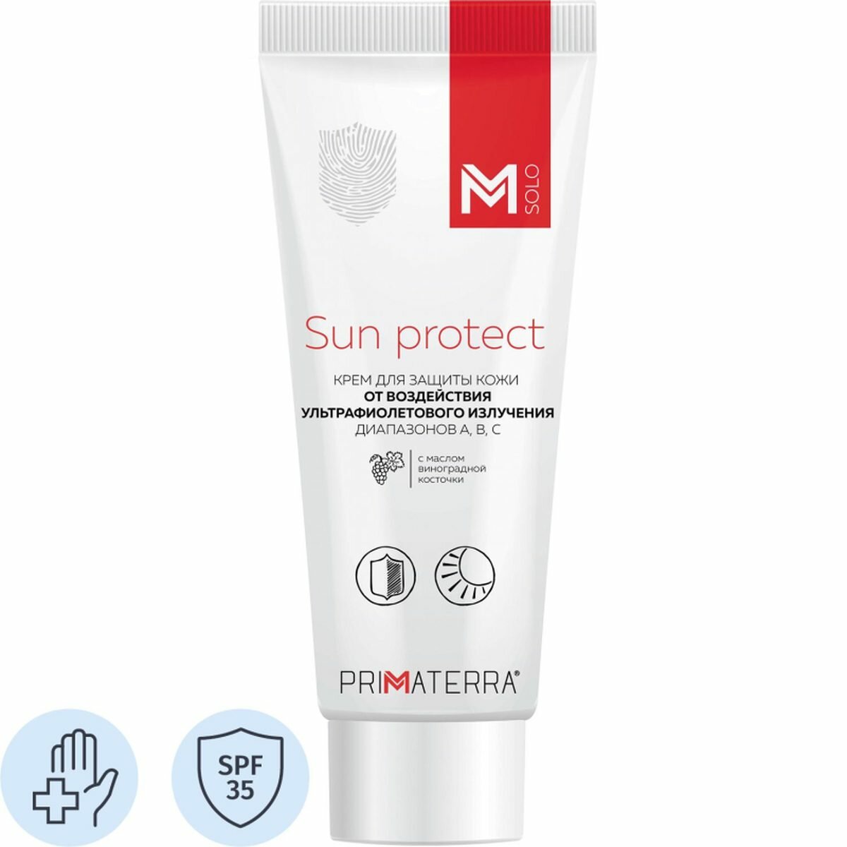 Крем защитный M Solo Sun protect от УФ-излучения, для лица и рук, 100мл, 60шт.