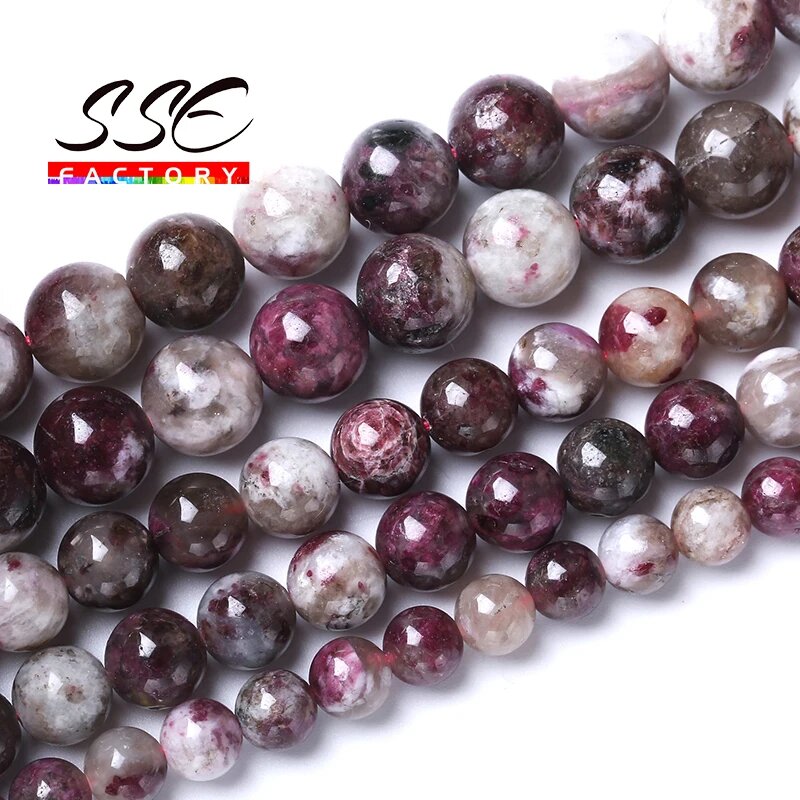Натуральные бусины из турмалина цвета сливы Sunshine and Beads 6 8 10 мм 6mm 59 to 63pcs