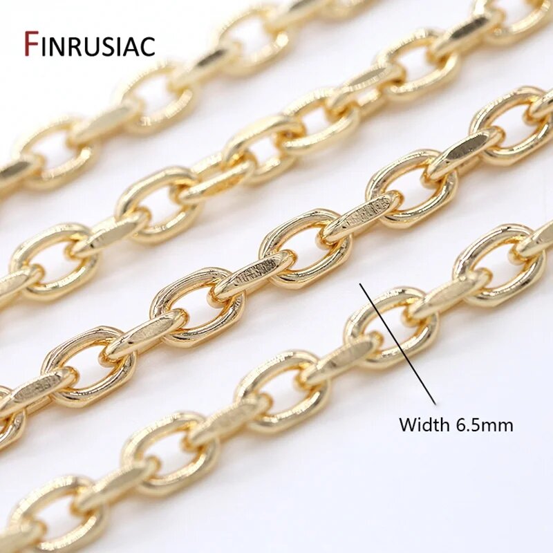 Золотая цепочка из латуни FINRUSIAC, 1 метр