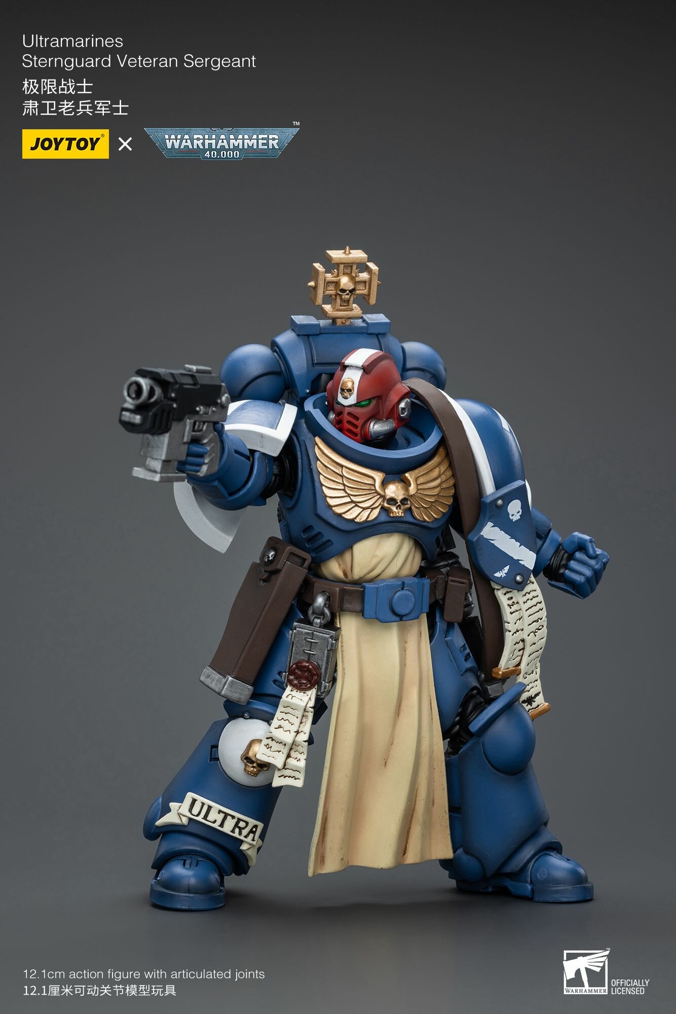 Подвижная фигурка JOYTOY Warhammer 40K Ultramarines Sternguard Veteran Sergeant Подарок на день рождения коллекция игрушек