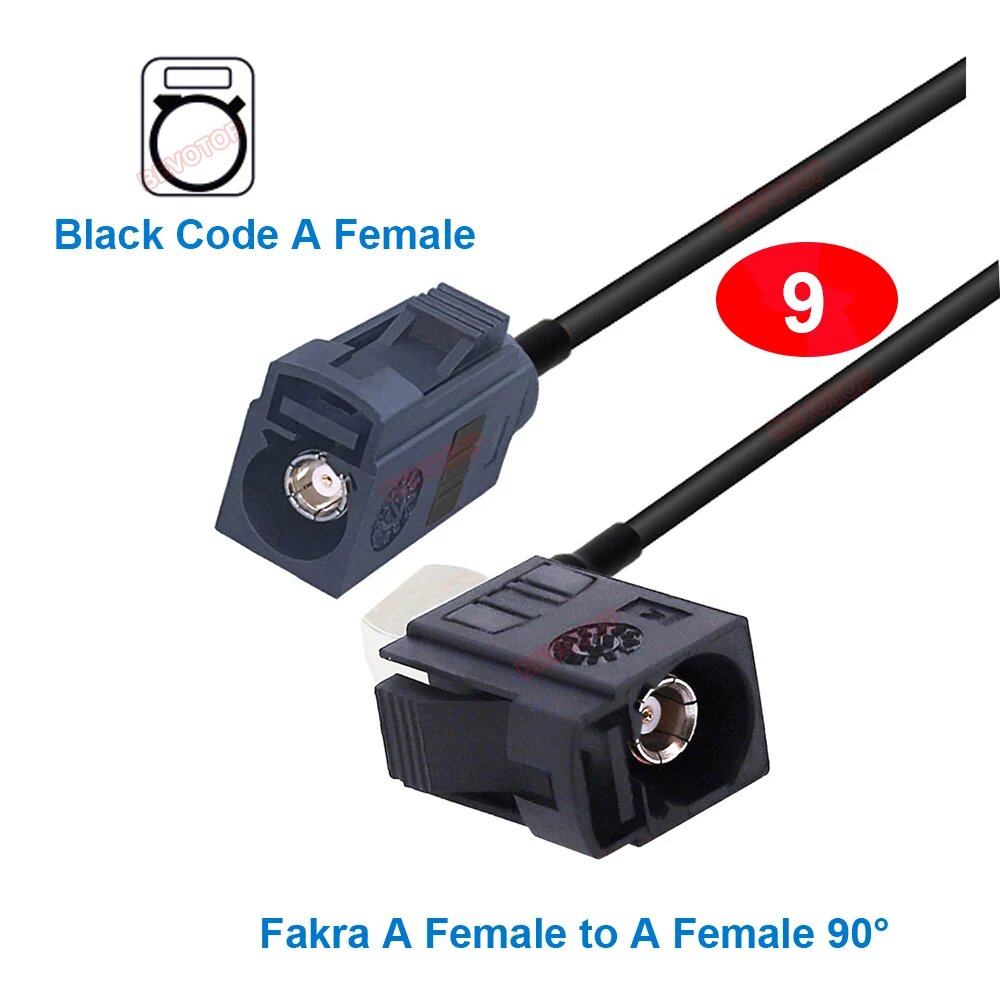 Удлинительный кабель Fakra A BEVOTOP 10см~20м 12M, Fakra A F to F90