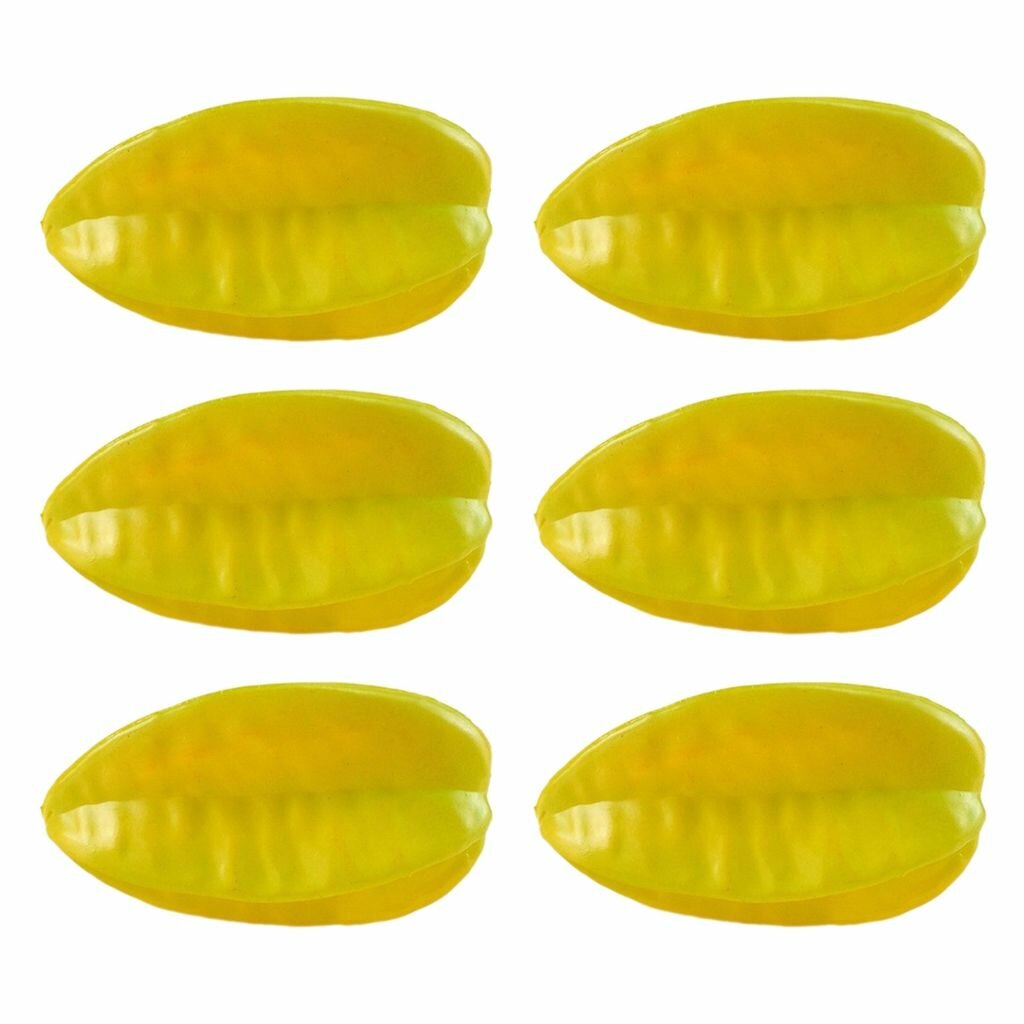 6 искусственных фруктов, карамбола 10