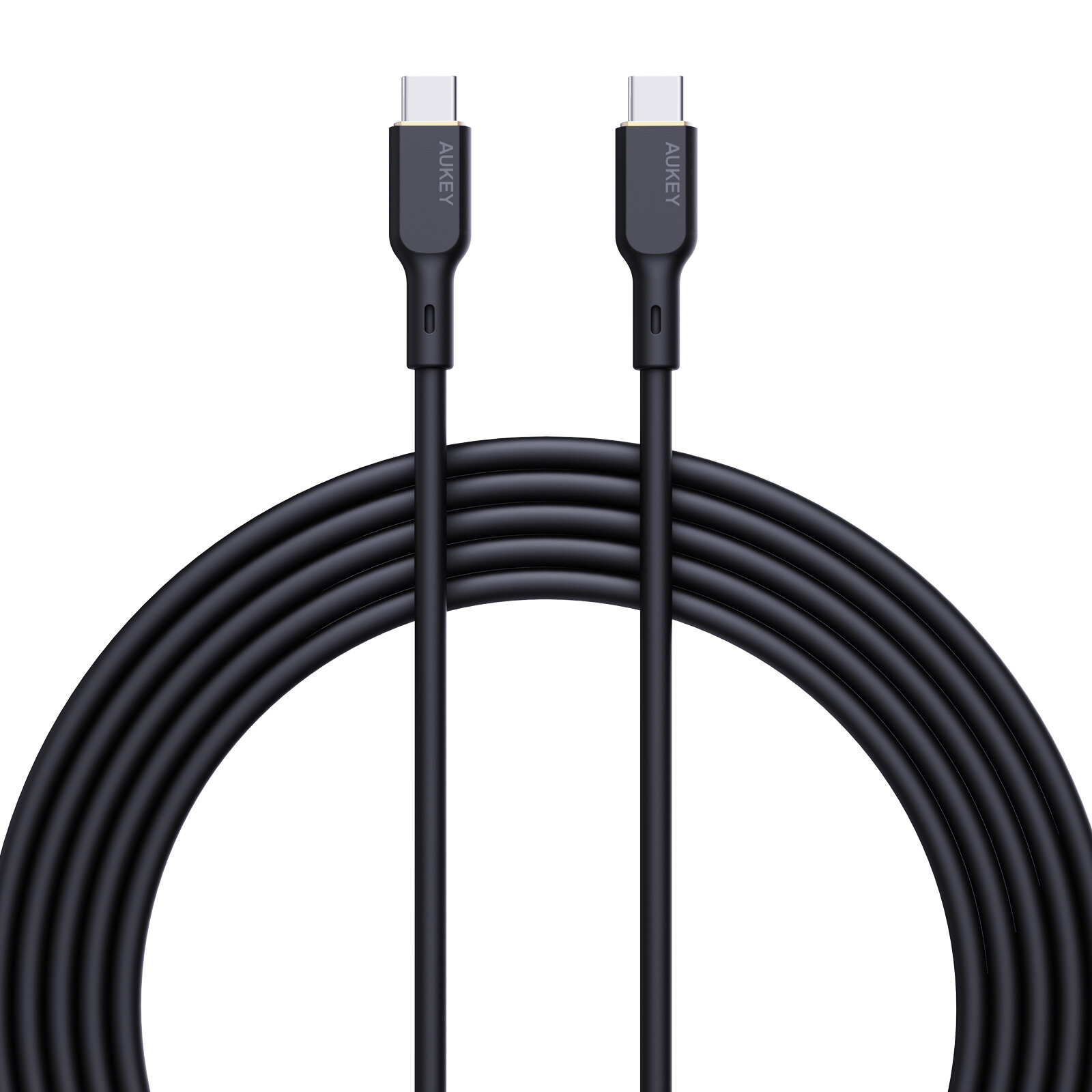 Кабель USB Type-C Aukey, 141 Вт, силиконовый, 1 м, черный (CB-SCC141)