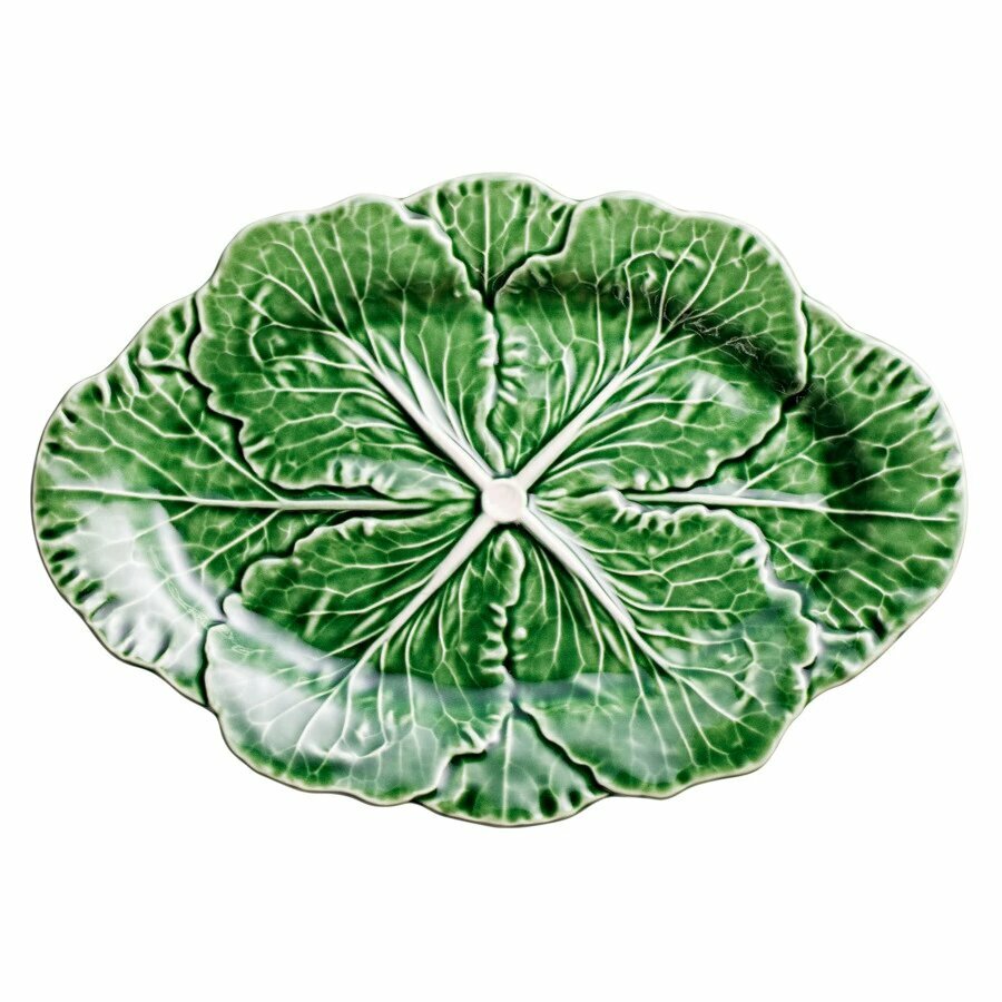 Блюдо овальное Bordallo Pinheiro Капуста 37,5х26х3,5 см, керамика