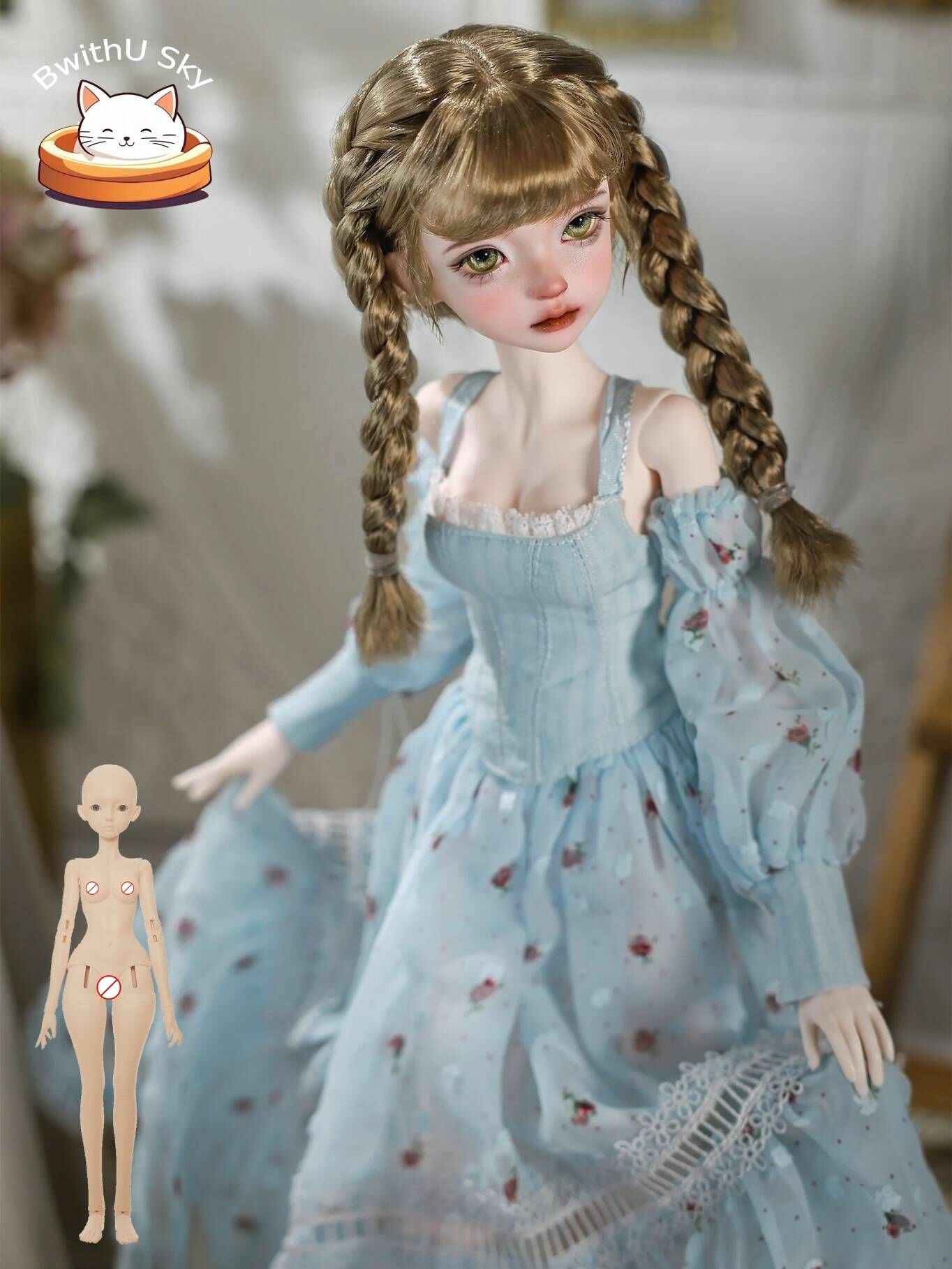 BwithU Beeno Bjd 1/4 обнаженная кукла с нормальной кожей, без макияжа, без аксессуаров