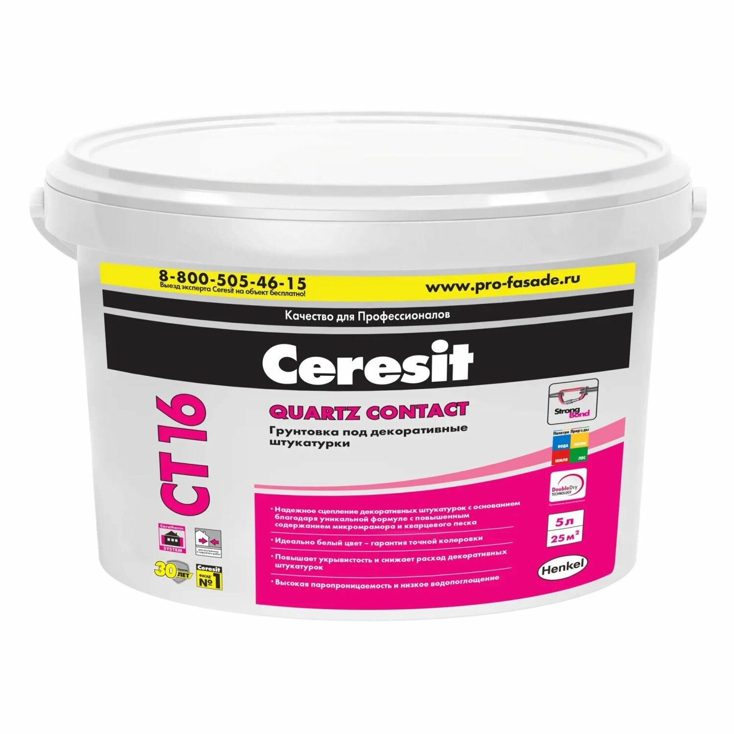 Грунтовка под декоративные штукатурки Церезит CT 16 (5л)