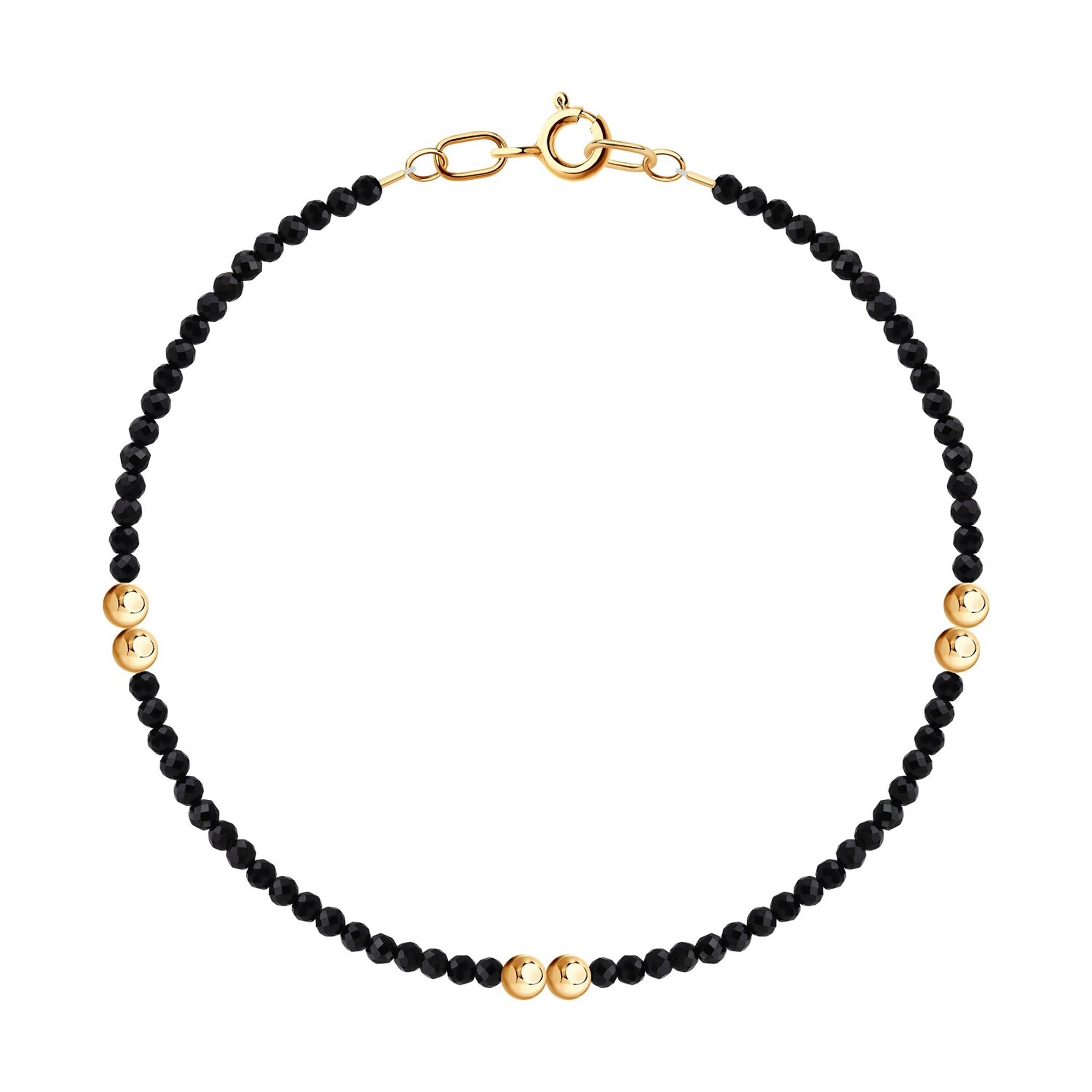 Браслет, красное золото, 585 проба, шпинель