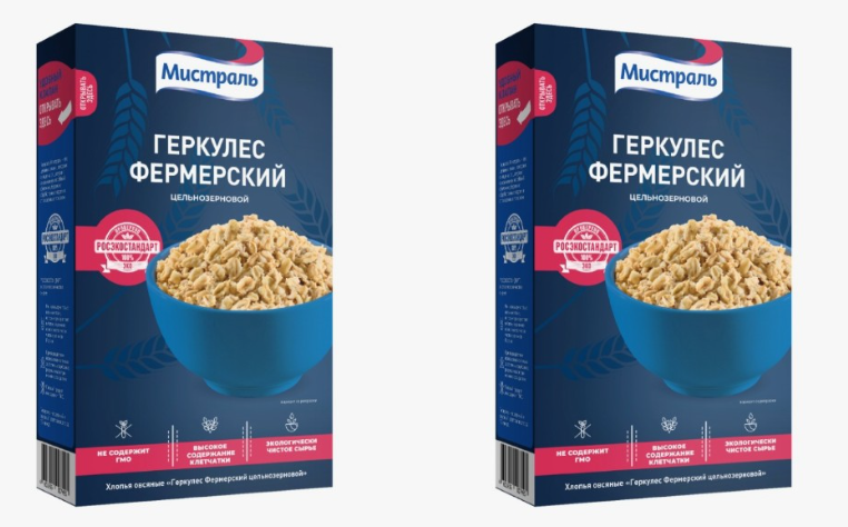 Мистраль Хлопья Геркулес Фермерский 400 гр. - 2 шт.