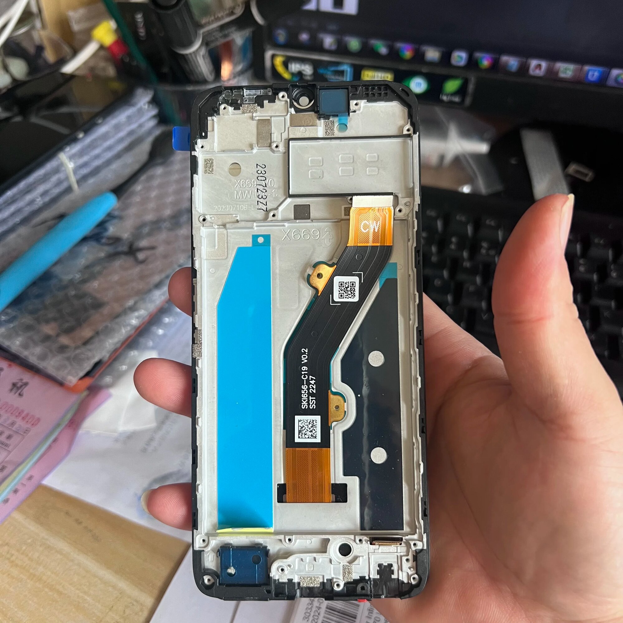 6,56 "оригинал для Infinix Hot 30i X669 X669C Hot30i NFC X669D ЖК-дисплей с цифровым преобразователем сенсорного экрана в сборе с рамкой With Frame