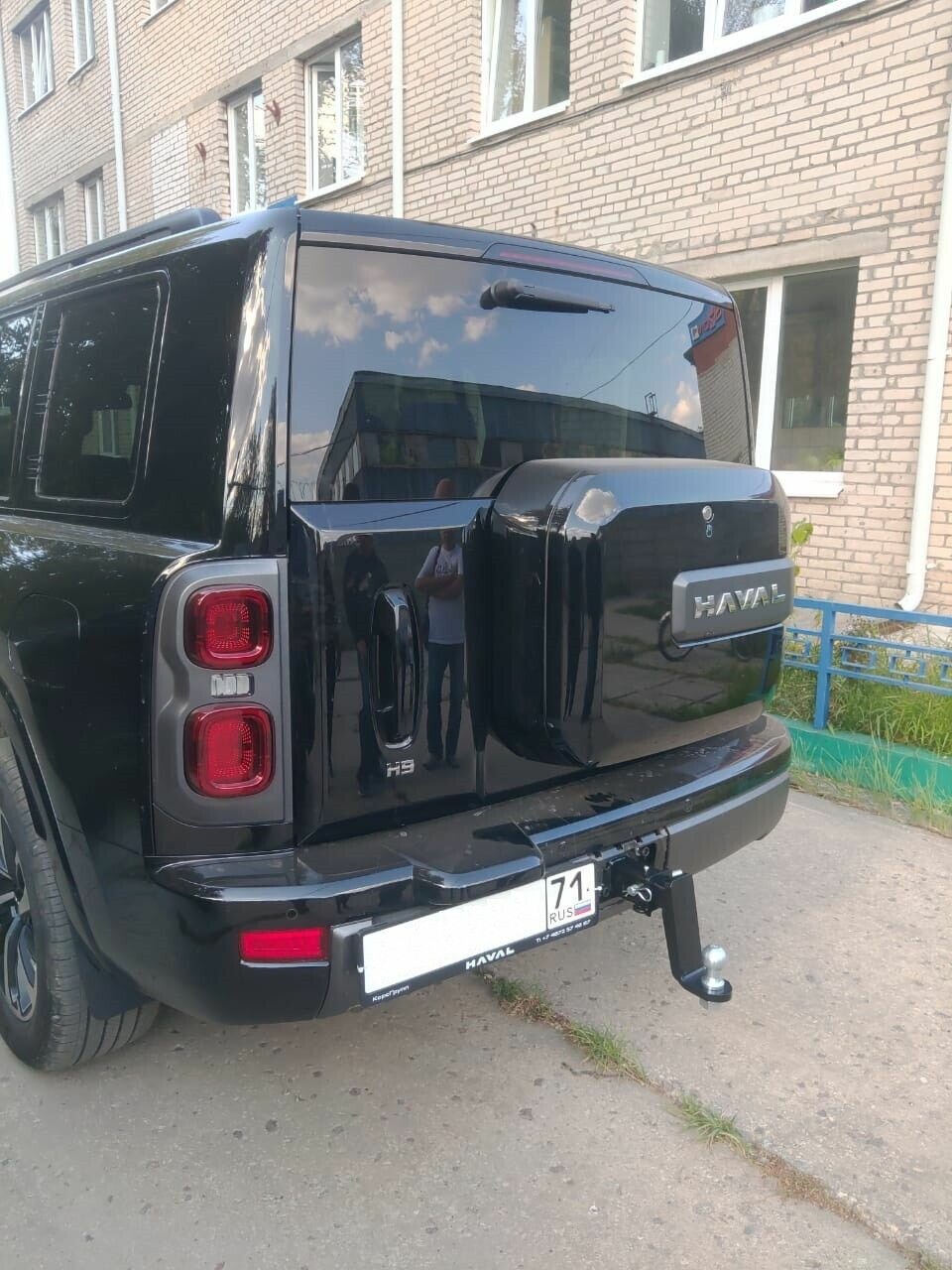 Фаркоп под квадрат для Haval H9 2G, c 2024 г, Бизон. FA 0520-E