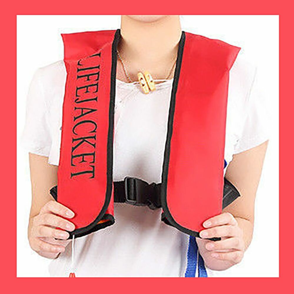 Спасательный жилет, автоматический надув, подголовник, красный, 500 г