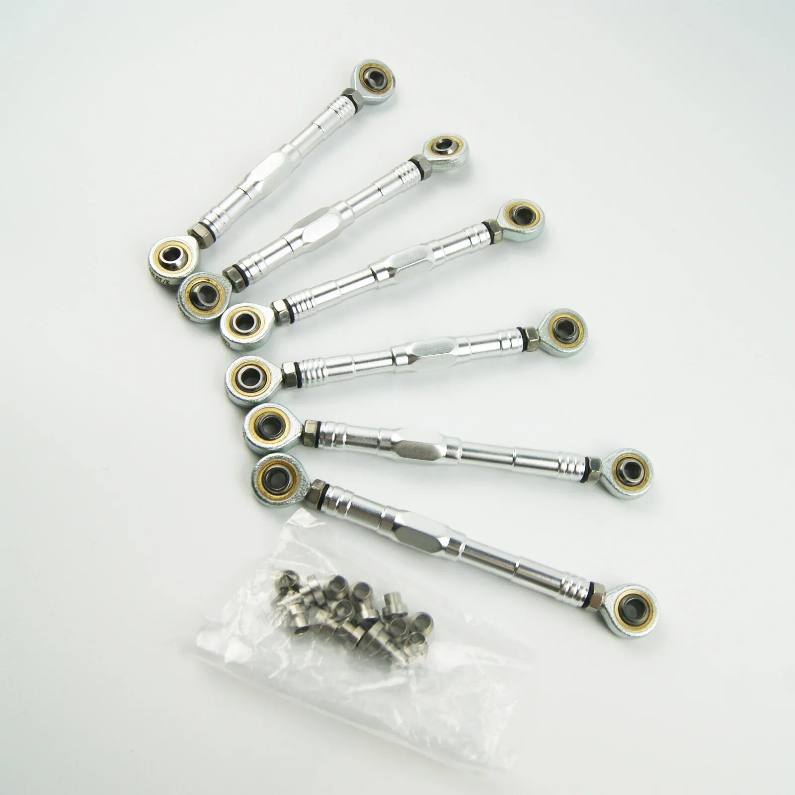 Передняя и задняя подвеска, рулевая тяга titracing для LOSI 5IVE-T / Rovan LT Silver